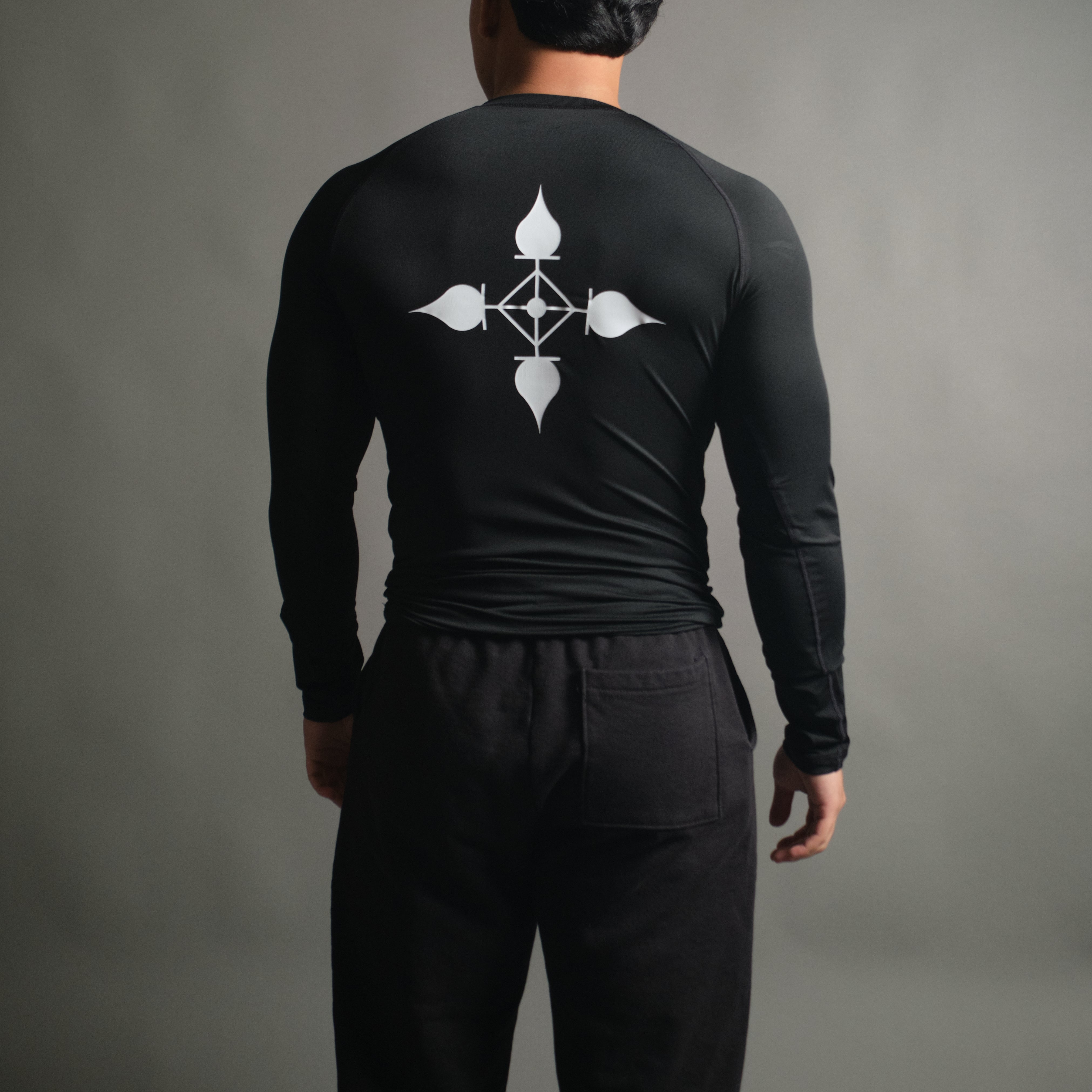 Chrollo Cross Compression Long Sleeve in Black