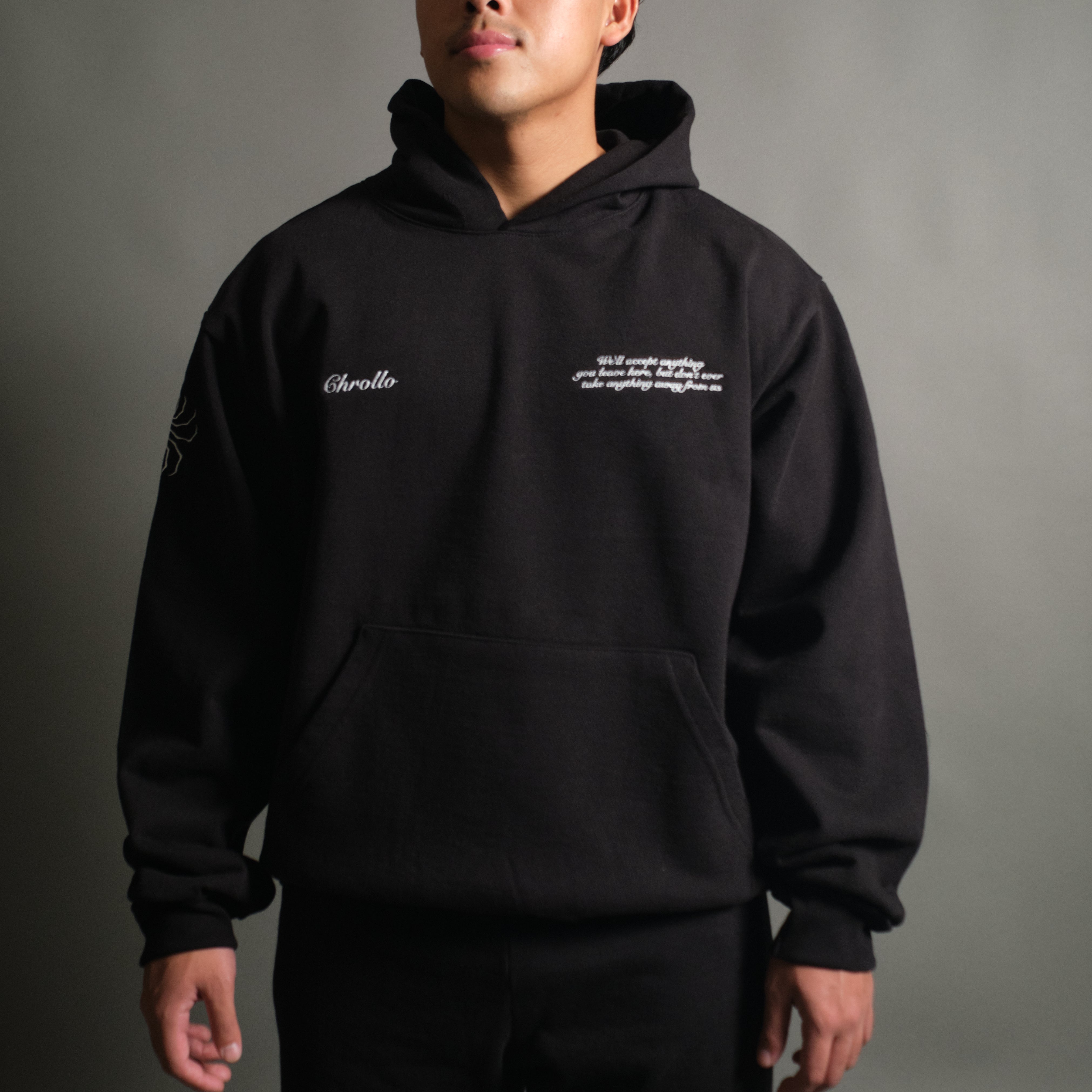 Embroidered Chrollo Cross Oversized Hoodie