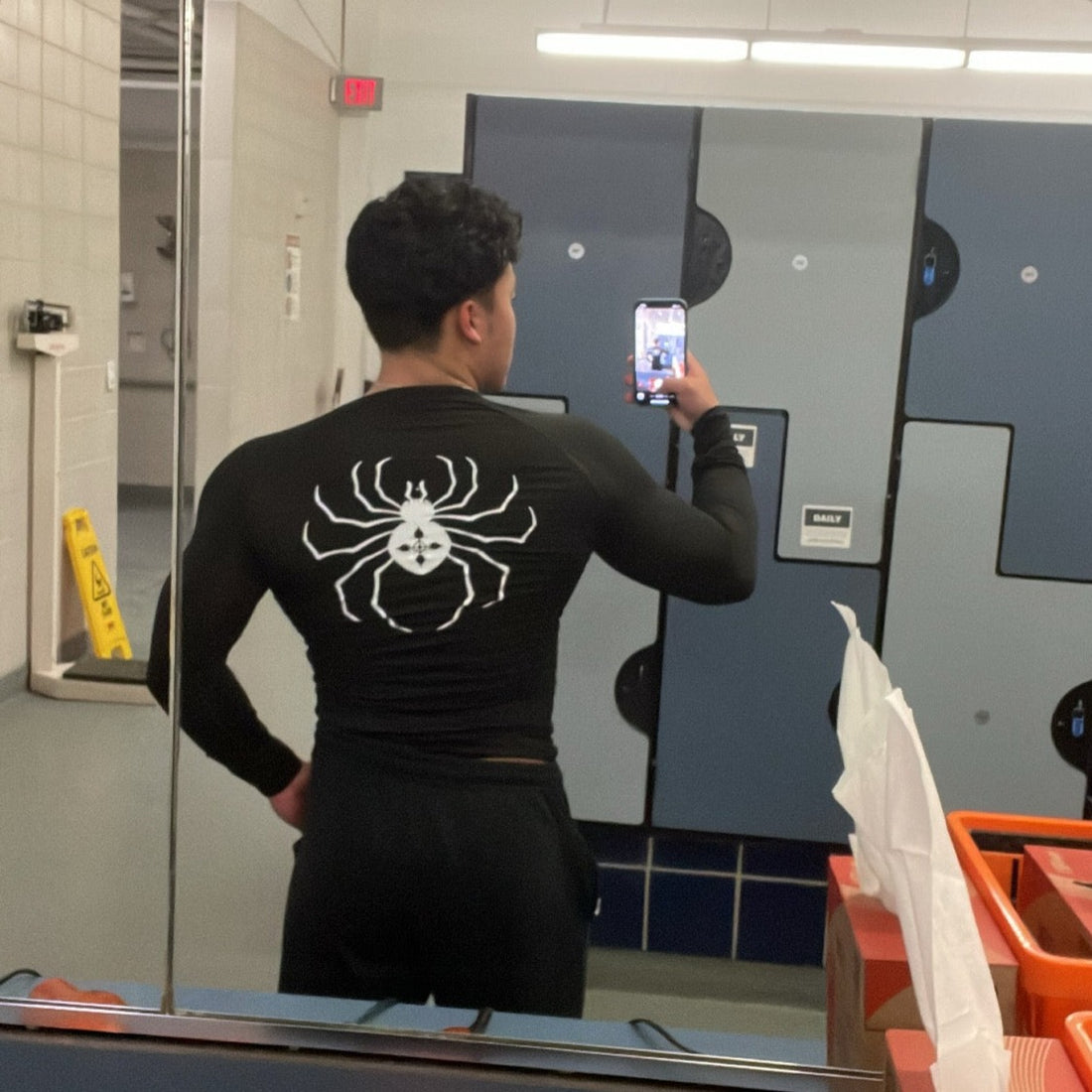 Chrollo Spider Compression Long Sleeve in Black