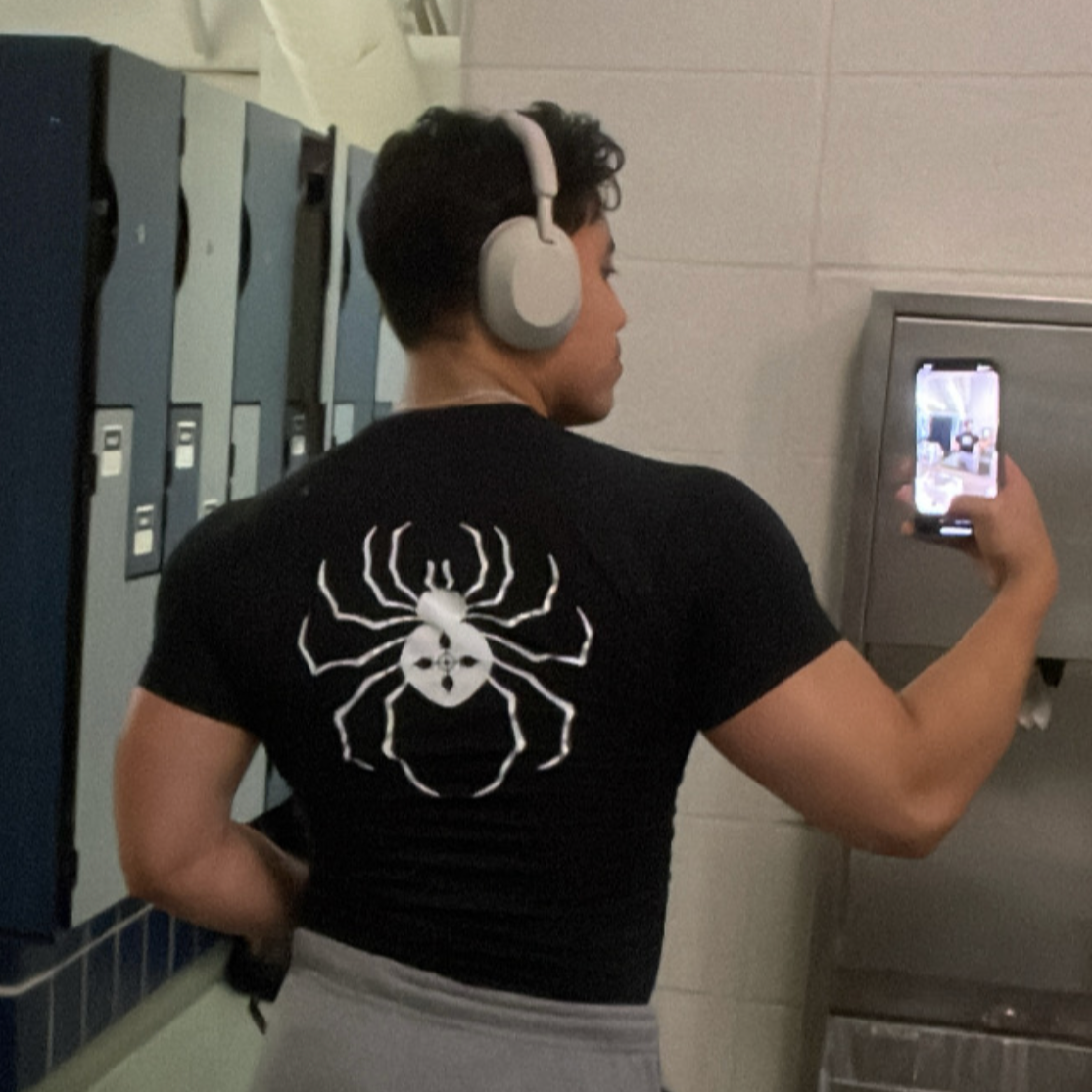 Chrollo Spider Compression Short Sleeve in Black